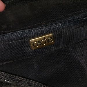 Cache | Bags | Cache Gold Chain Black Leather And Snake Print Bag ...